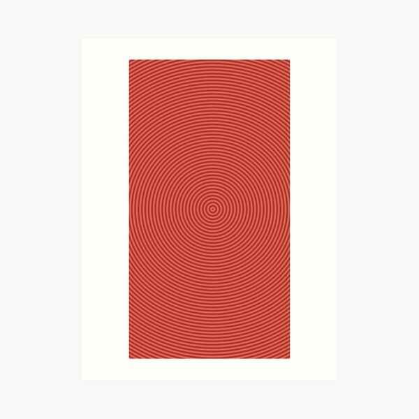 "concentric red rings circles " Art Print for Sale by octahedr0n ...