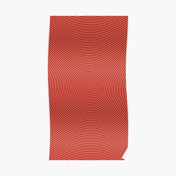 "concentric red rings circles " Poster for Sale by octahedr0n | Redbubble