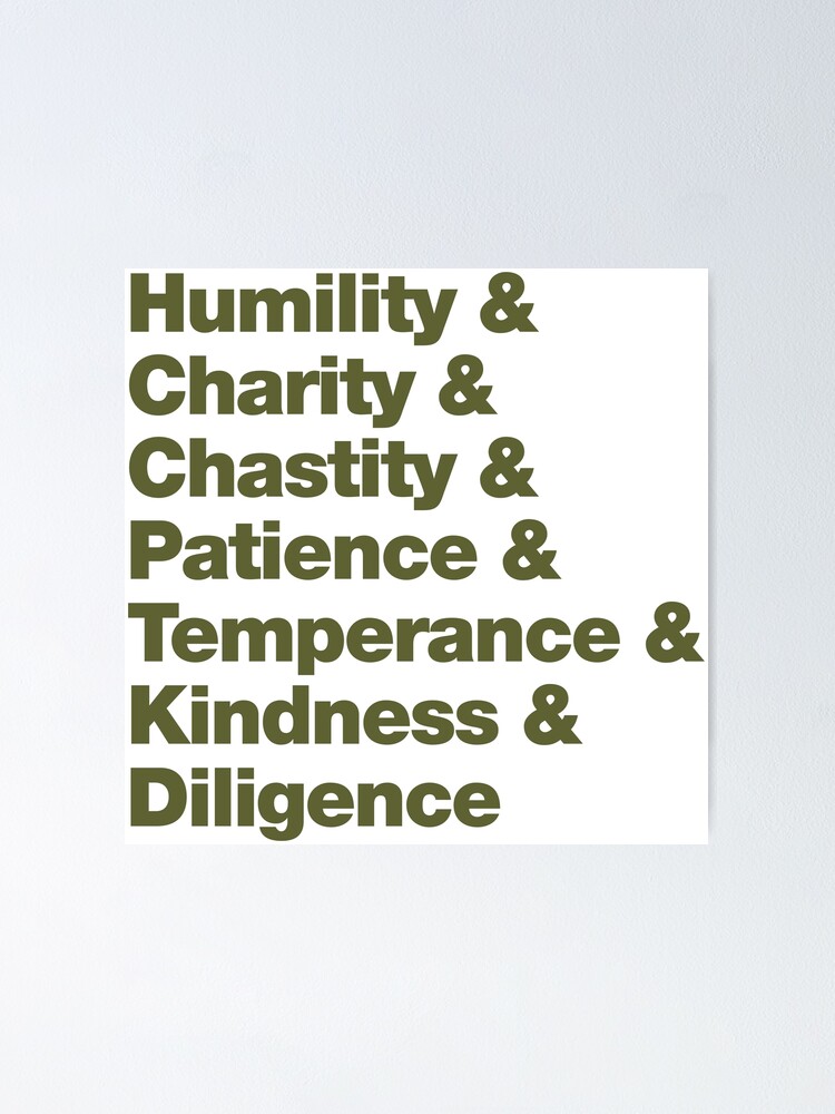 "Seven virtues" Poster by twgcrazy | Redbubble