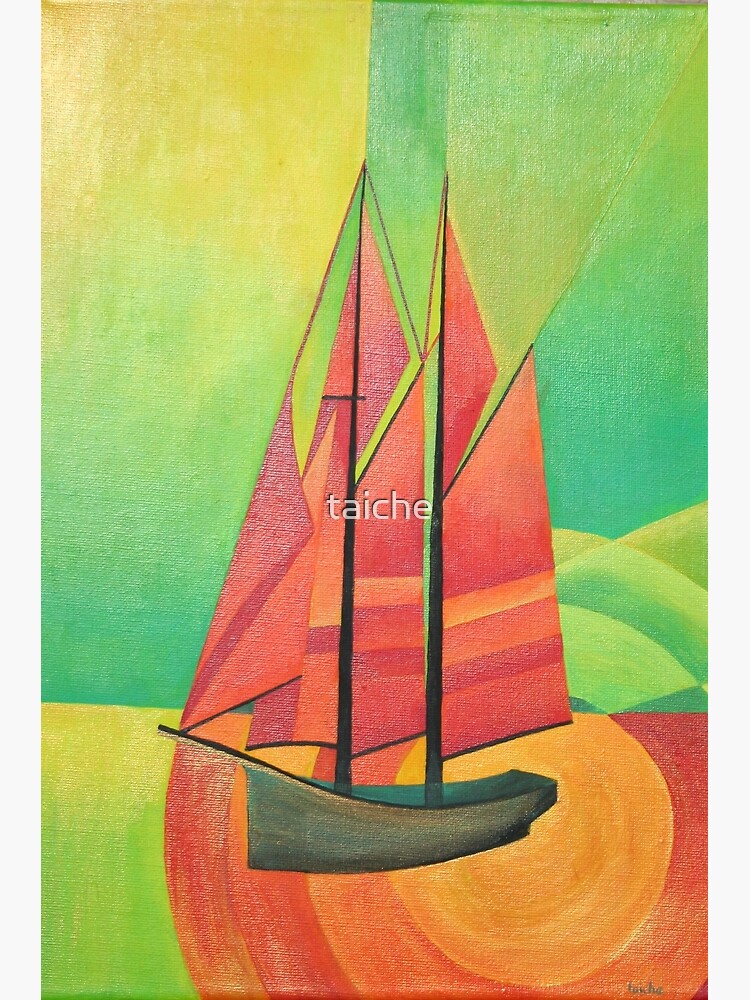 "Cubist Abstract Sailing Boat Geometric Art" Poster by taiche | Redbubble