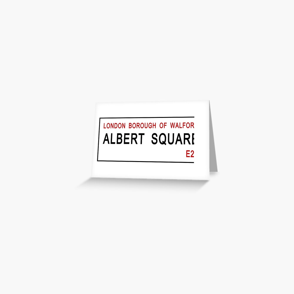 "Eastenders Albert Square Walford E20 London Sign Logo" Greeting Card ...