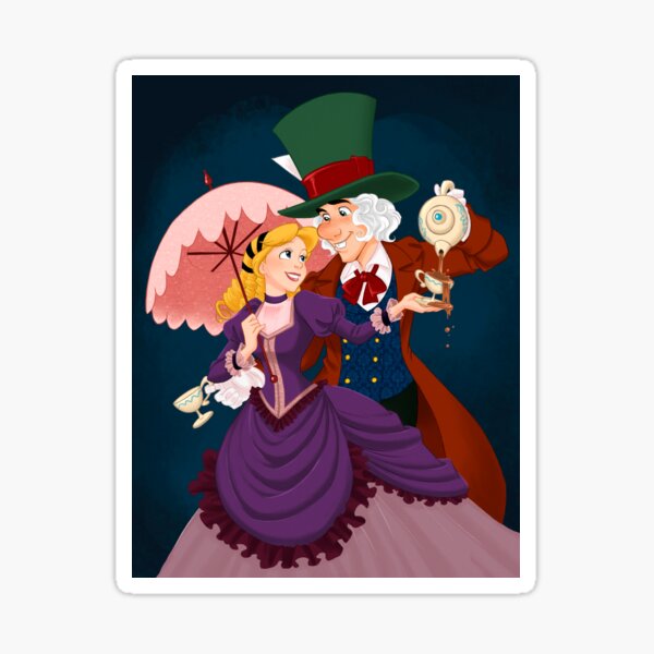 "Alice and Reginald" Sticker for Sale by CherryGarcia | Redbubble