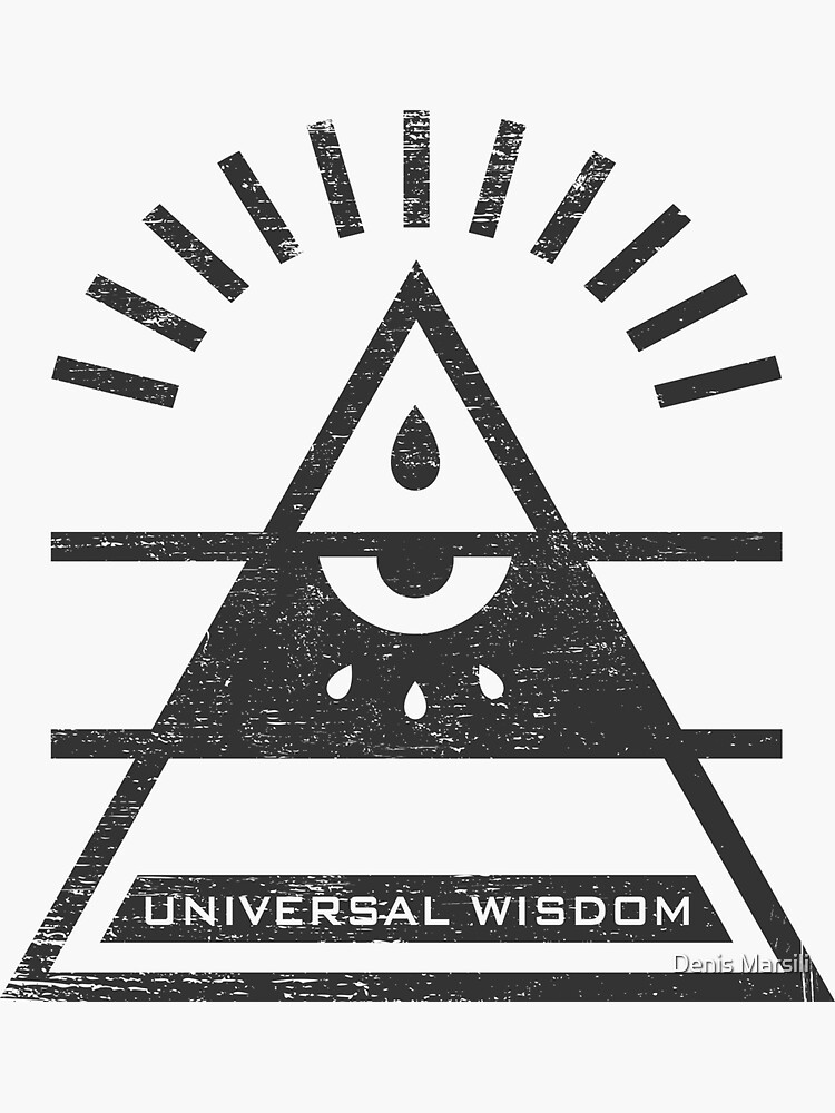 "Universal Wisdom - Typography and Geometry" Sticker for Sale by ddtk ...