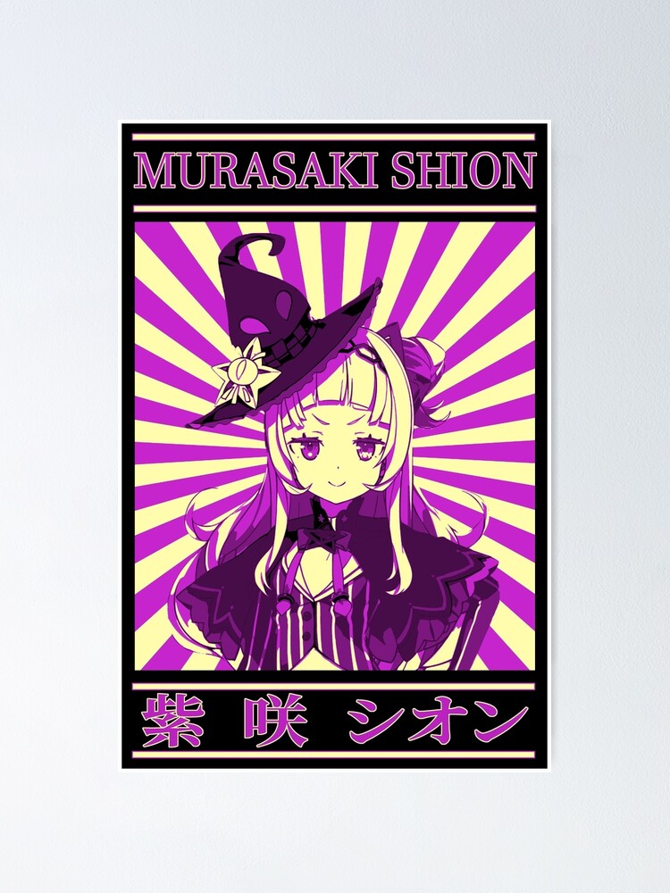 "Hololive Murasaki Shion" Poster by UDTee | Redbubble