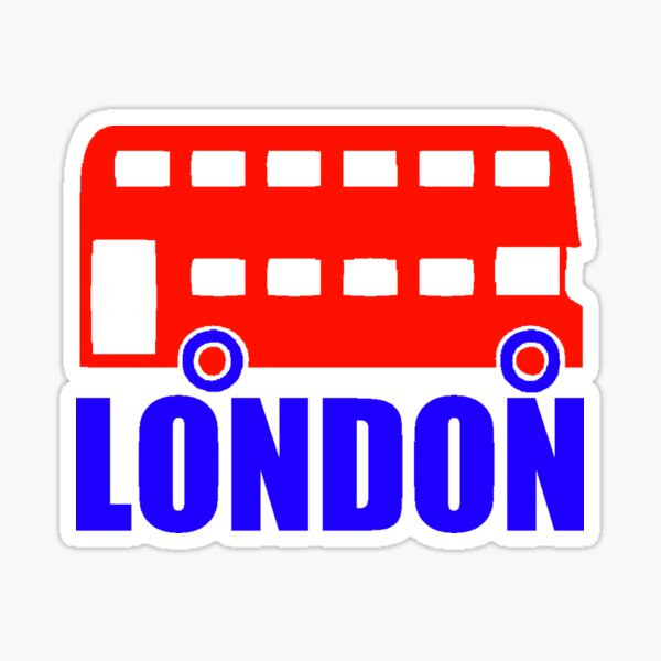 "LONDON-DOUBLE DECKER BUS" Sticker for Sale by IMPACTEES | Redbubble