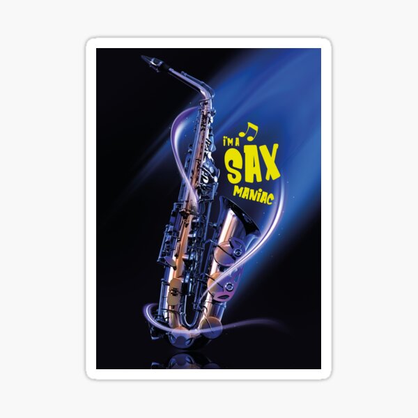 "Sax Maniac" Sticker by Jools-57 | Redbubble