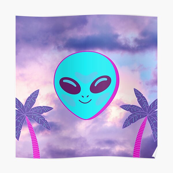 "CUTE ALIEN - VAPORWAVE" Poster by EXODIA04 | Redbubble