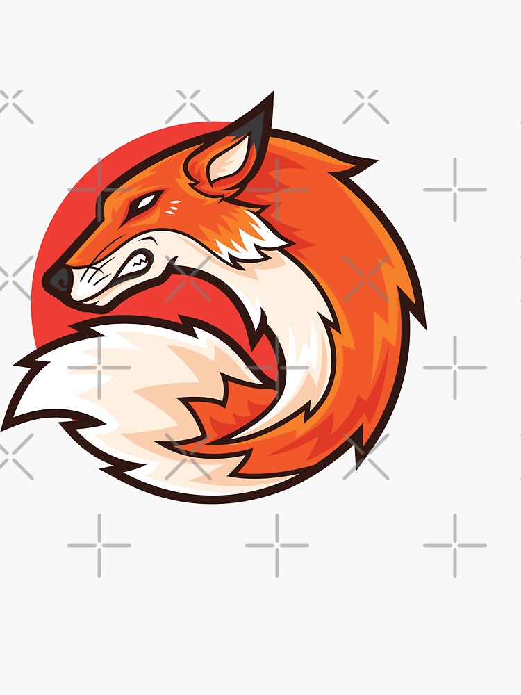 "Angry fox muzzle style" Sticker by TeeHuskyStore | Redbubble