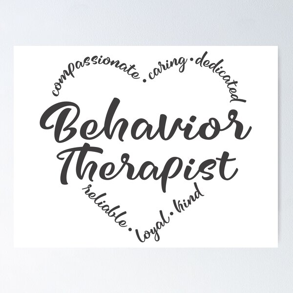 "Behavior therapist, ABA therapist" Poster for Sale by MB Design ...
