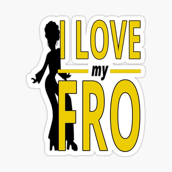 "Afro Diva Dancing Natural Hair I Love My Fro" Sticker for Sale by ...