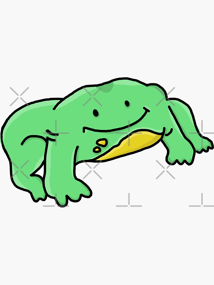 "Smiling fat frog" Sticker by dodomo | Redbubble