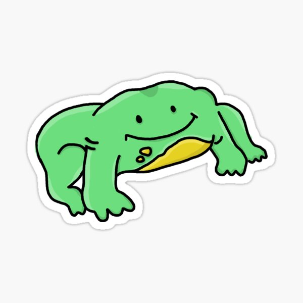 "Smiling fat frog" Sticker by dodomo | Redbubble