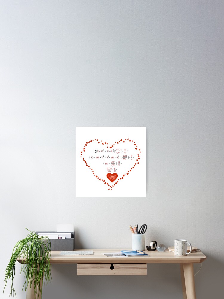 "I love you in math language" Poster for Sale by LunaChica | Redbubble