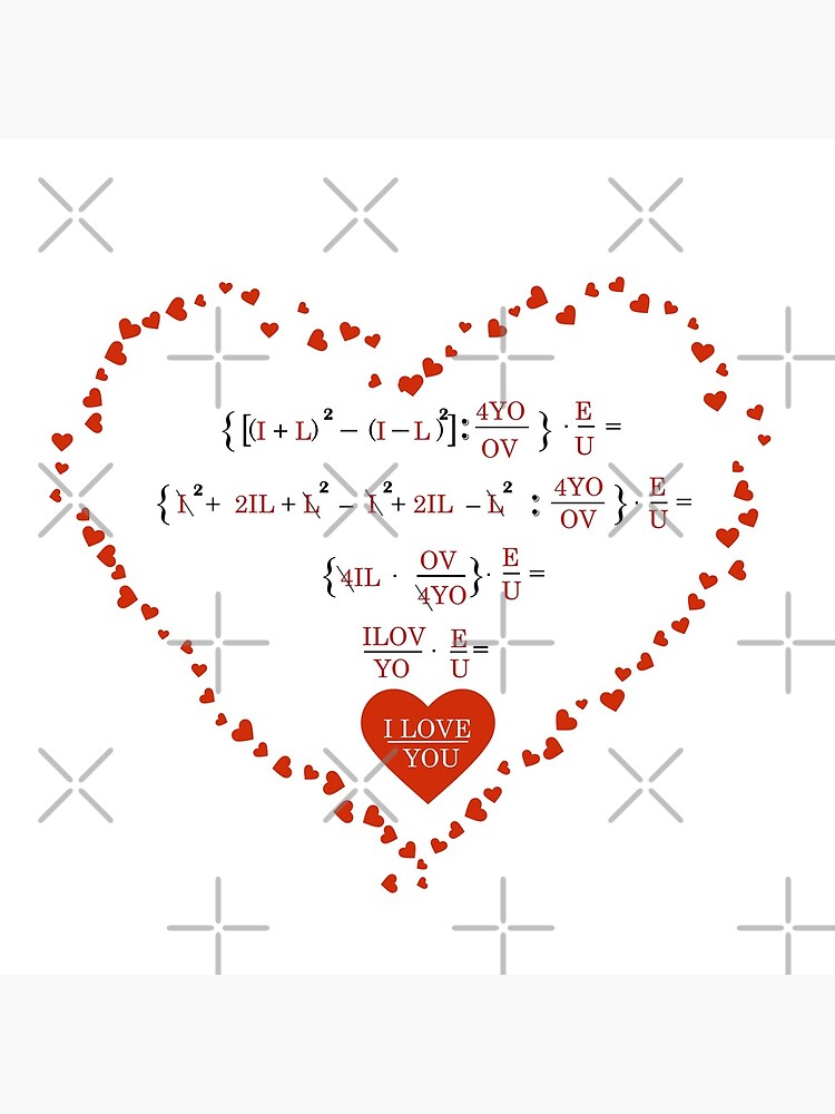 "I love you in math language" Poster for Sale by LunaChica | Redbubble