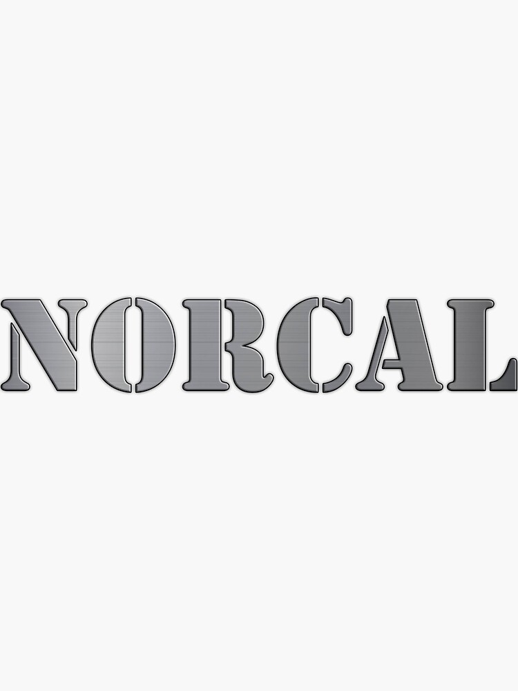 "Norcal Grey Stencil Design " Sticker for Sale by darren415 | Redbubble