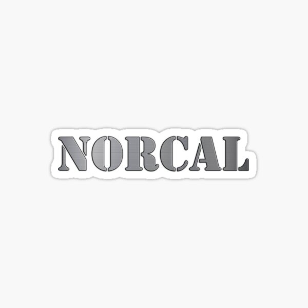 "Norcal Grey Stencil Design " Sticker for Sale by darren415 | Redbubble