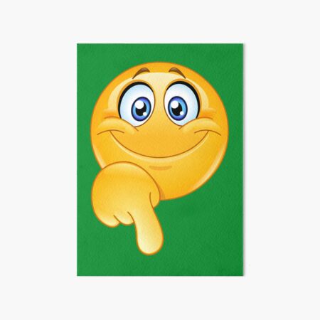 "Emoji emoticon pointing down" Art Board Print for Sale by yayayoy ...