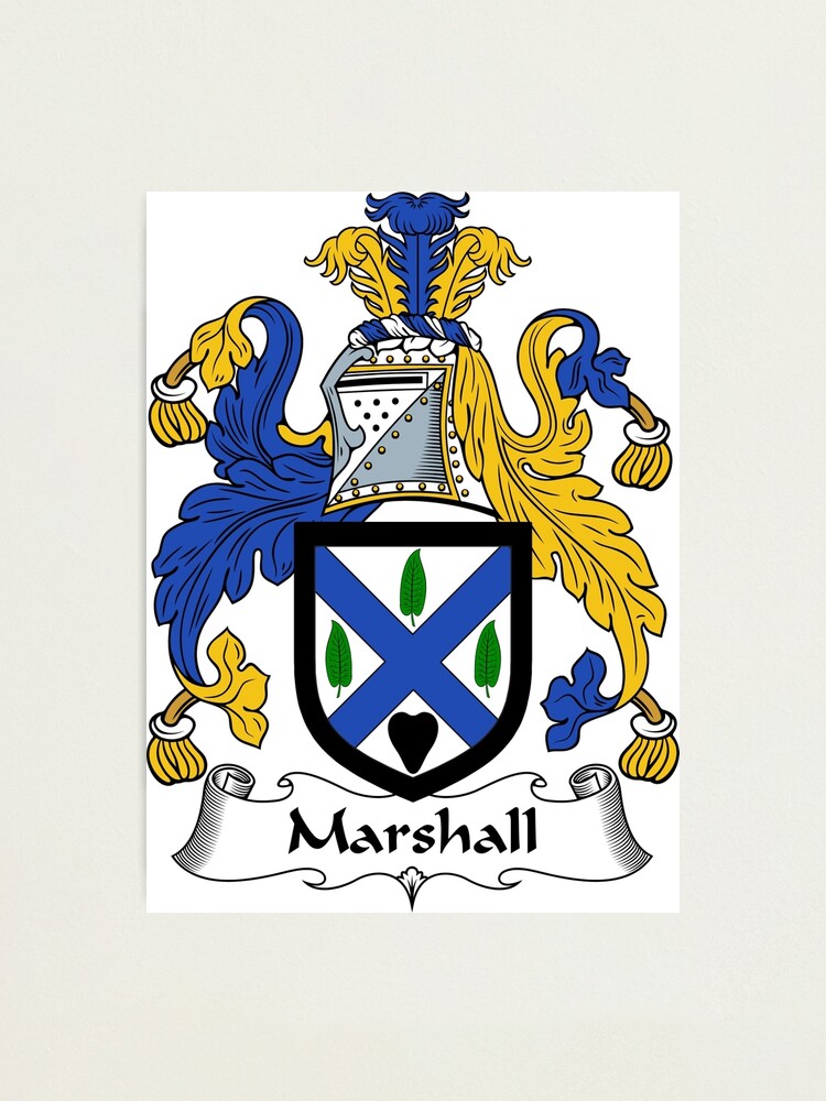 "Marshall Coat of Arms / Marshall Family Crest" Photographic Print for ...