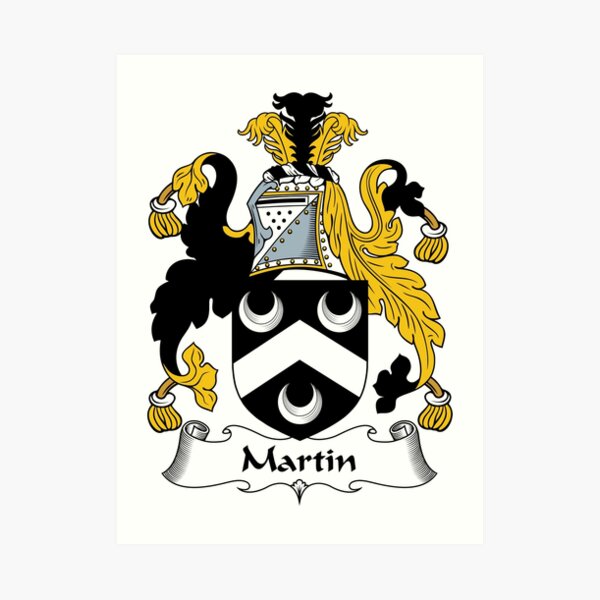 "Martin Coat of Arms / Martin Family Crest" Art Print for Sale by ...