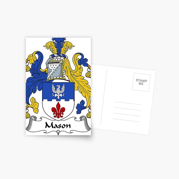 "Mason Coat of Arms / Mason Family Crest" Postcard for Sale by ...