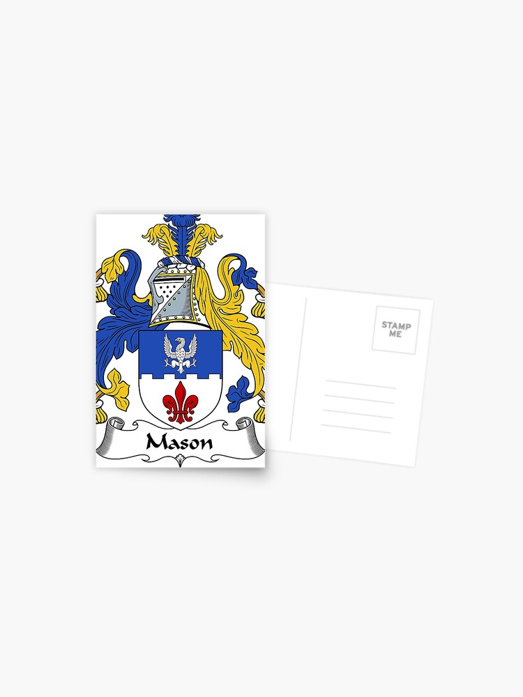"Mason Coat of Arms / Mason Family Crest" Postcard for Sale by ...