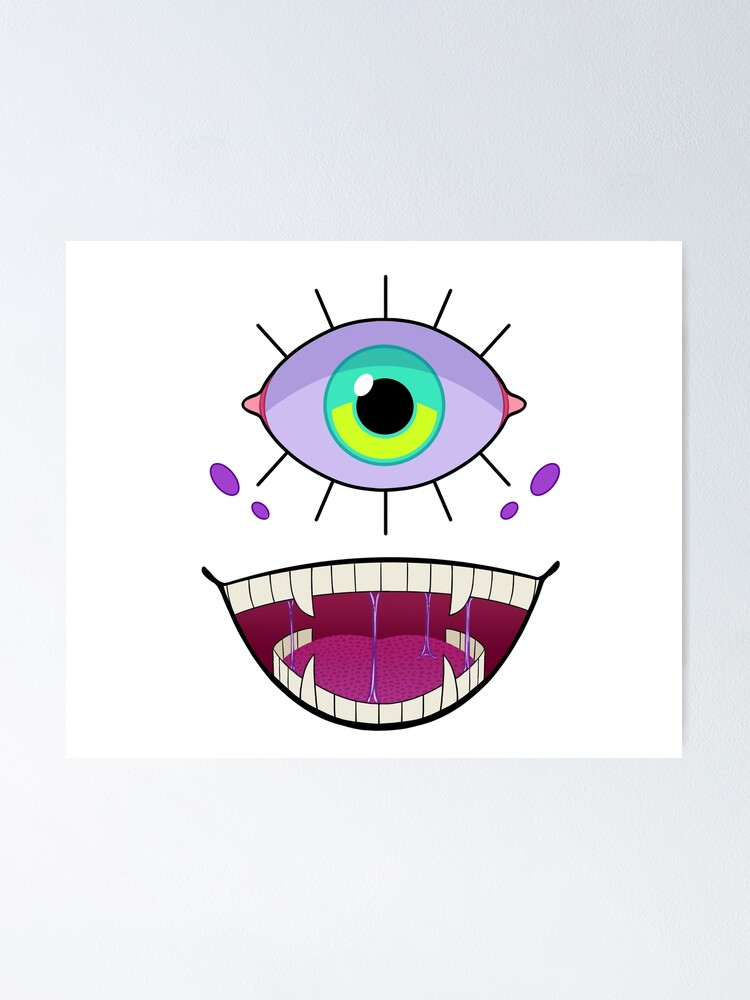 "Alien eye and mouth " Poster by FizzySoda-Art | Redbubble