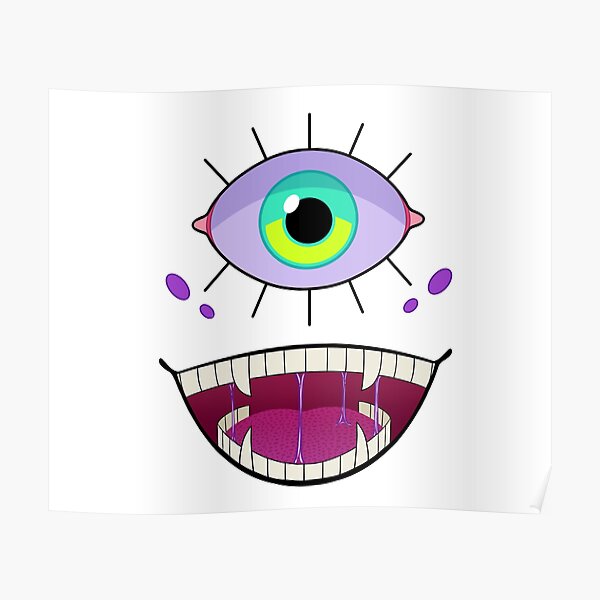 "Alien eye and mouth " Poster by FizzySoda-Art | Redbubble
