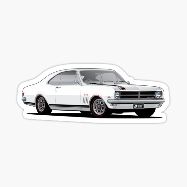 "Holden HK Monaro GTS 327 - Ermine White" Sticker for Sale by RevHead ...