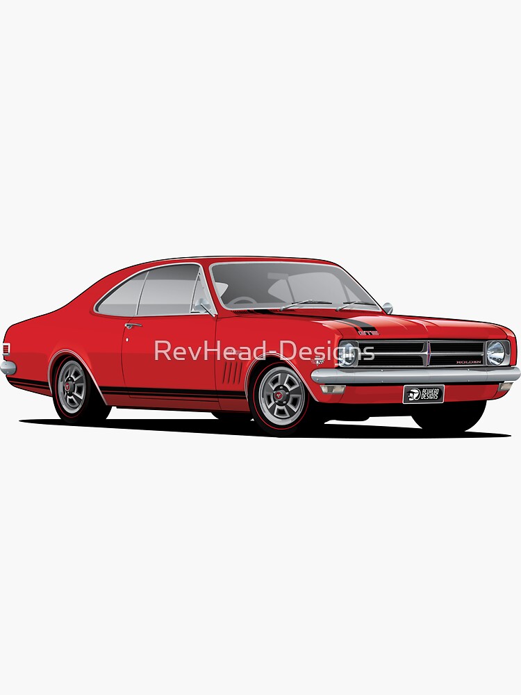 "Holden HK Monaro GTS 327 - Picardy Red" Sticker for Sale by RevHead ...