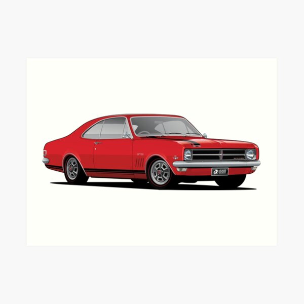 "Holden HK Monaro GTS 327 - Picardy Red" Art Print by RevHead-Designs ...