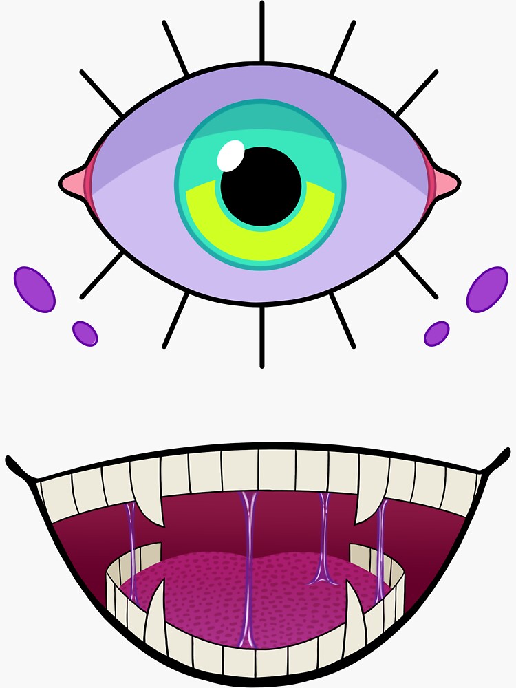 "Cute alien eye and mouth sticker/magnet" Sticker for Sale by FizzySoda ...