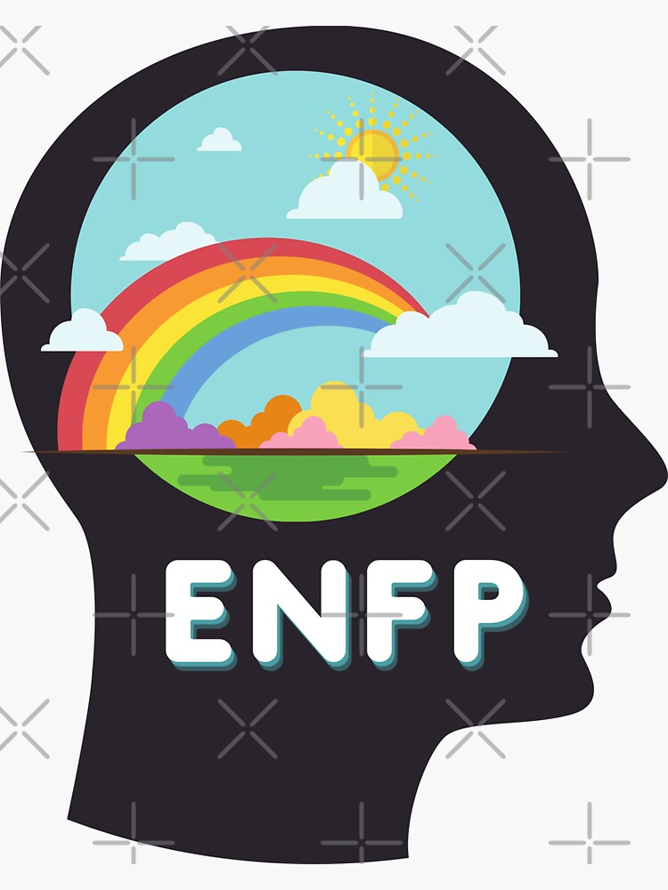 "ENFP Mind (MBTI Merch)" Sticker for Sale by lamweixing | Redbubble