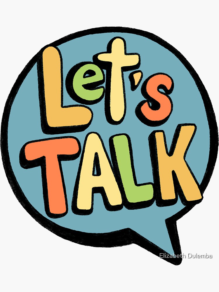 "Let's Talk" Sticker for Sale by dulemba | Redbubble