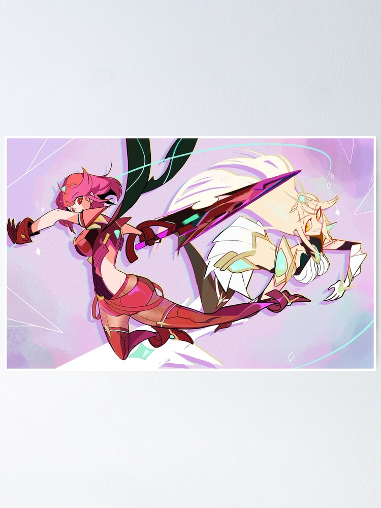 "Pyra & Mythra" Poster for Sale by Kiwitlm | Redbubble