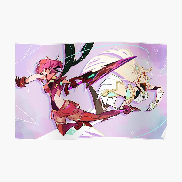"Pyra & Mythra" Poster for Sale by Kiwitlm | Redbubble