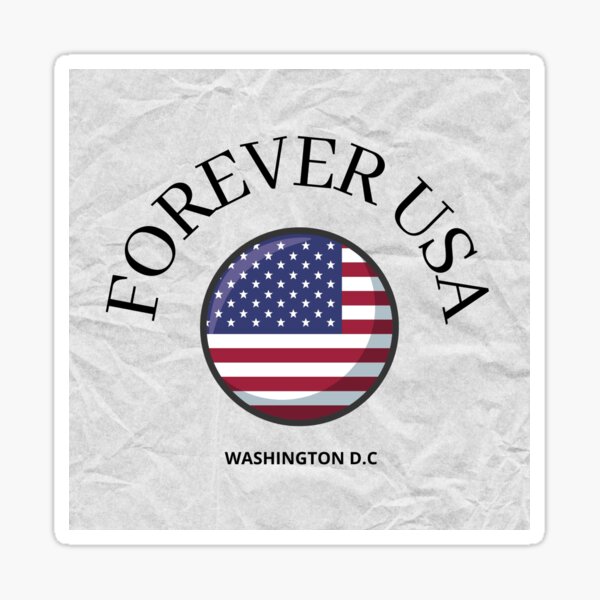 "FOREVER USA" Sticker by Shop-77 | Redbubble
