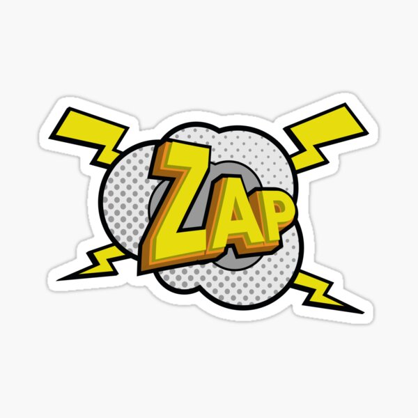 "ZAP rays Onomatopoeia comic" Sticker for Sale by AdrianeroSR | Redbubble