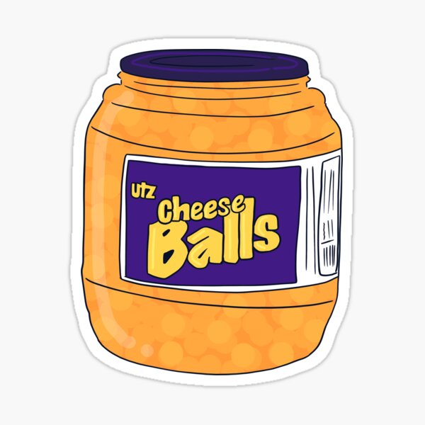 "Cheese Balls" Sticker for Sale by RockingRiley | Redbubble
