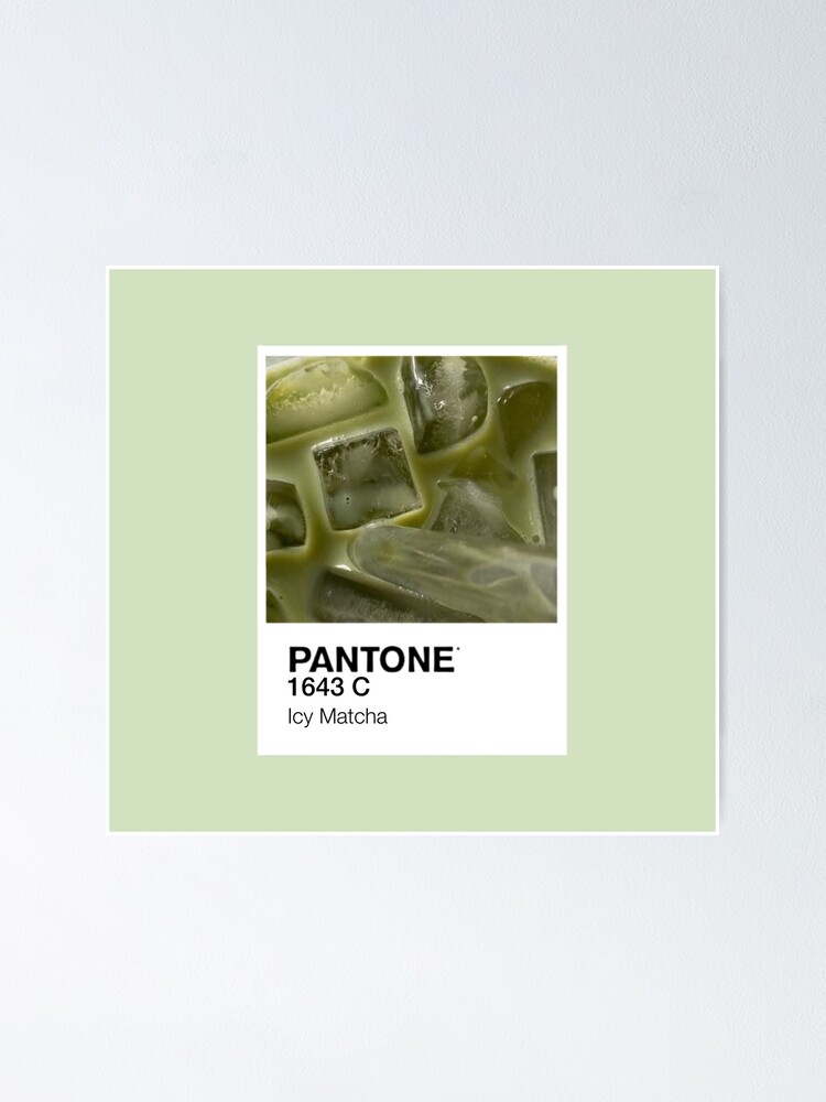 "Pantone iced matcha sticker" Poster by ArtsyMelon | Redbubble