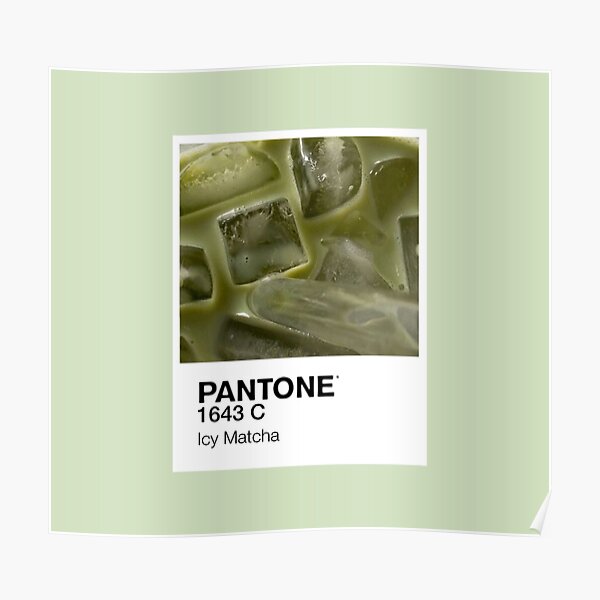 "Pantone iced matcha sticker" Poster by ArtsyMelon | Redbubble