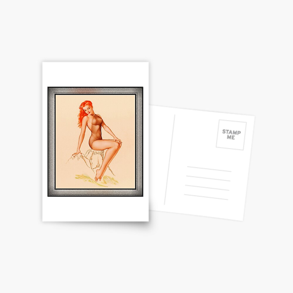 Varga Girl 1946 Pin Up Art By Alberto Vargas Vintage Pin Up Girl Art Postcard For Sale By