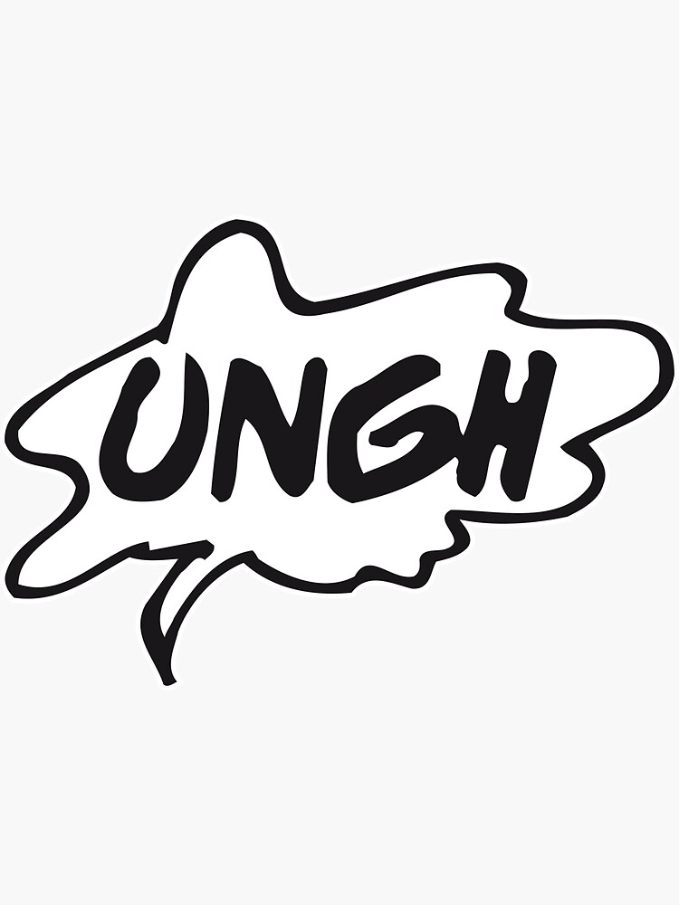 "Ungh comic sound" Sticker for Sale by eyesoredesign | Redbubble
