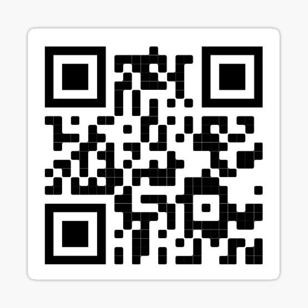 "Funny QR Code Merchandise" Sticker for Sale by Bean-6 | Redbubble