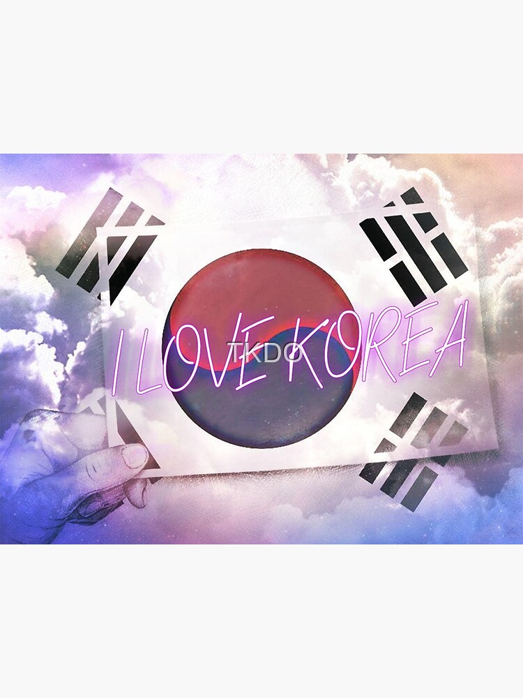 Lienzo «i love korea, corea , korea, 한국, 대한민국, 러브 , 한국사랑, 국기» de TKDO | Redbubble