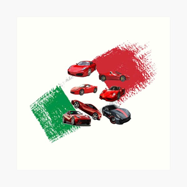 "dream ferrari collage" Art Print for Sale by Mazalcrafts | Redbubble