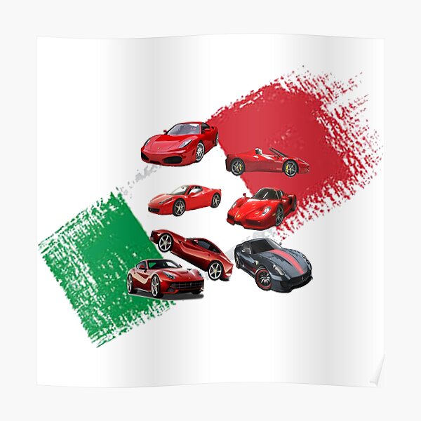 "dream ferrari collage" Poster for Sale by Mazalcrafts | Redbubble