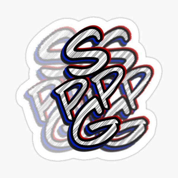 "SPPG Glitch (Red, White, and Blue)" Sticker for Sale by Small-PP-Gang ...