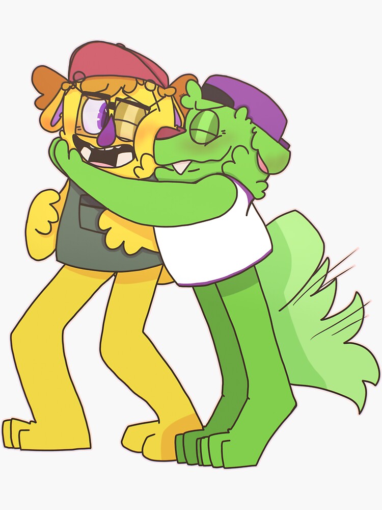 "Snorpy and chandlo kiss (bugsnax)" Sticker for Sale by -blue-365 ...