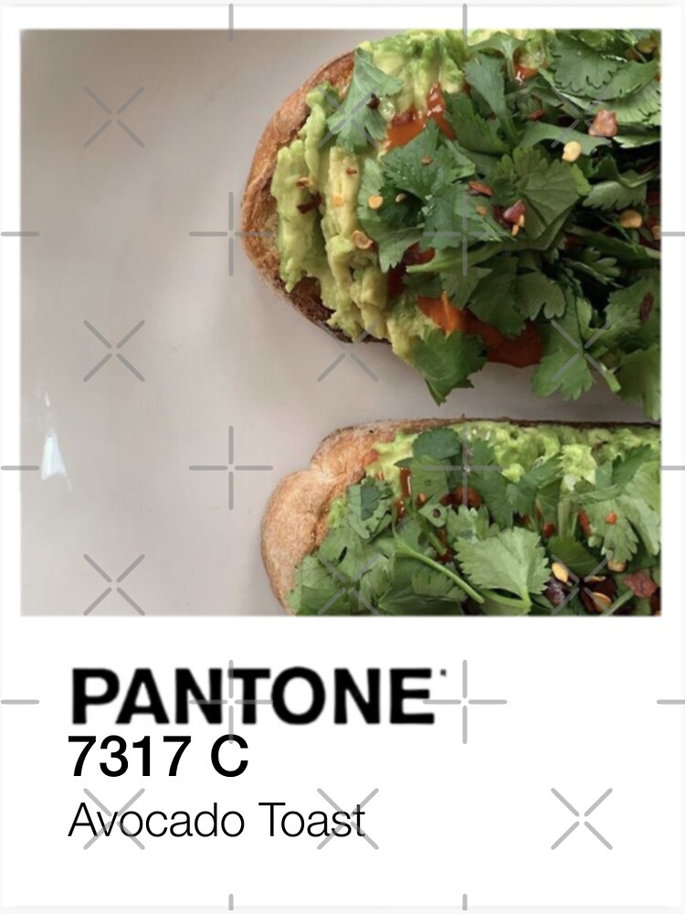 "Pantone Avocado Toast sticker " Sticker by ArtsyMelon | Redbubble