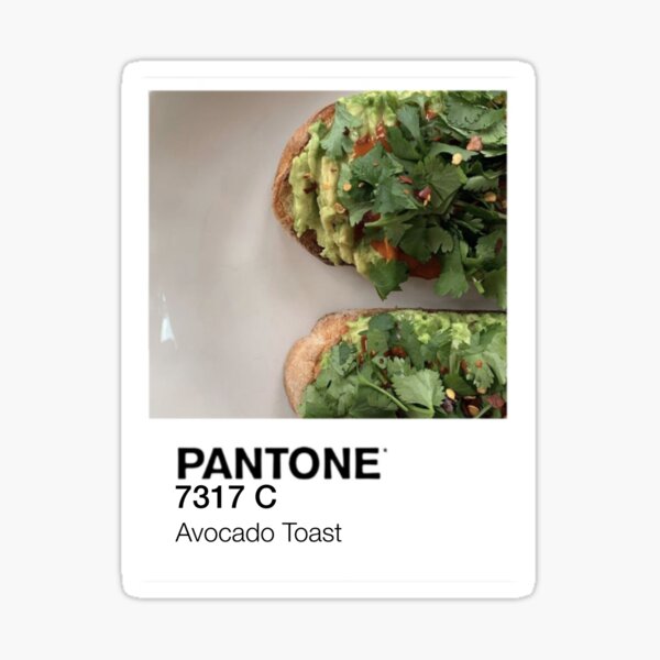 "Pantone Avocado Toast sticker " Sticker by ArtsyMelon | Redbubble